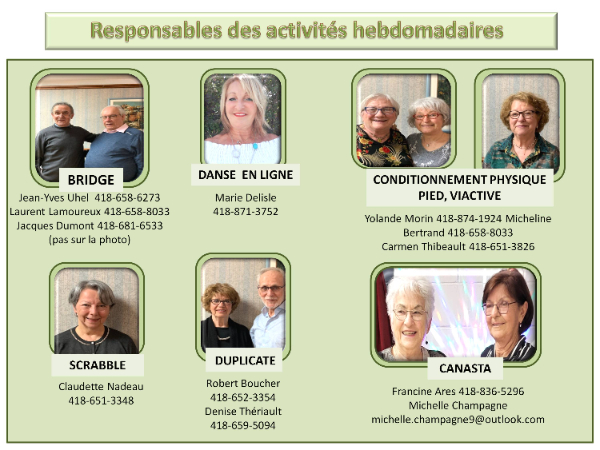 Club FADOQ Bonne Entente - Réseau FADOQ